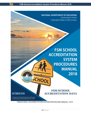 Fillable Online Fsm Schools Accreditation System Procedures Manual ...