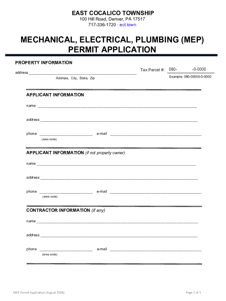 Fillable Online Mep Permit Application Fax Email Print - pdfFiller