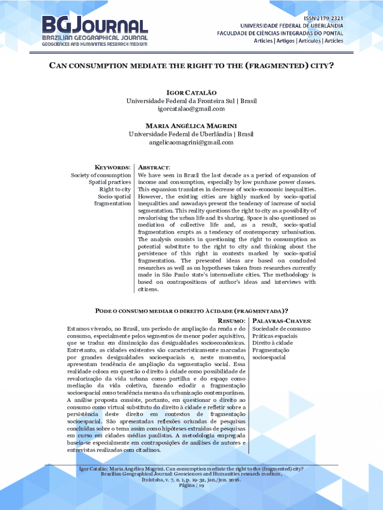 Fillable Online CAN CONSUMPTION MEDIATE THE RIGHT TO THE (FRAGMENTED ...