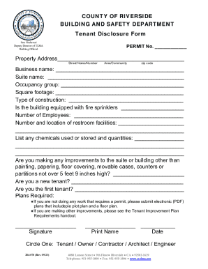 Fillable Online Tenant Disclosure Form Fax Email Print - pdfFiller