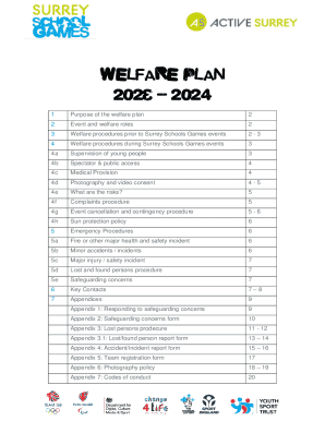 Fillable Online Welfare Plan 2023 - 2024 Fax Email Print - pdfFiller