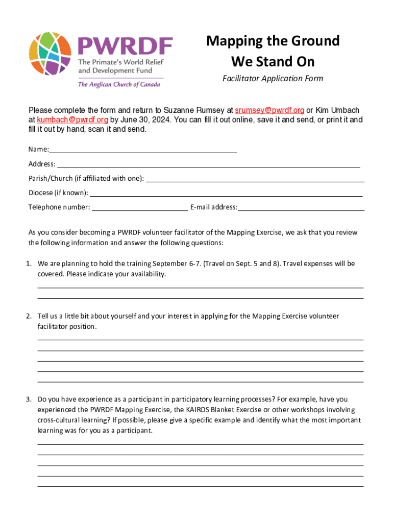 Fillable Online Mapping the Ground We Stand on Fax Email Print - pdfFiller