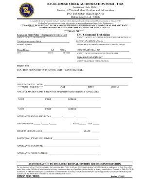 Fillable Online Background Check Authorization Form Fax Email Print - pdfFiller