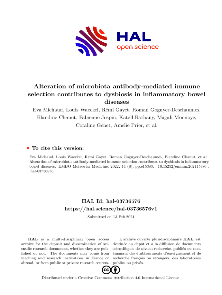 Fillable Online Alteration of microbiota antibody-mediated immune Fax Email Print - pdfFiller