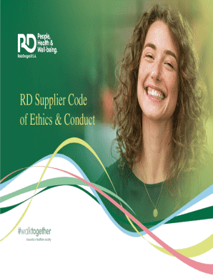 Fillable Online Rd Supplier Code of Ethics & Conduct Fax Email Print ...