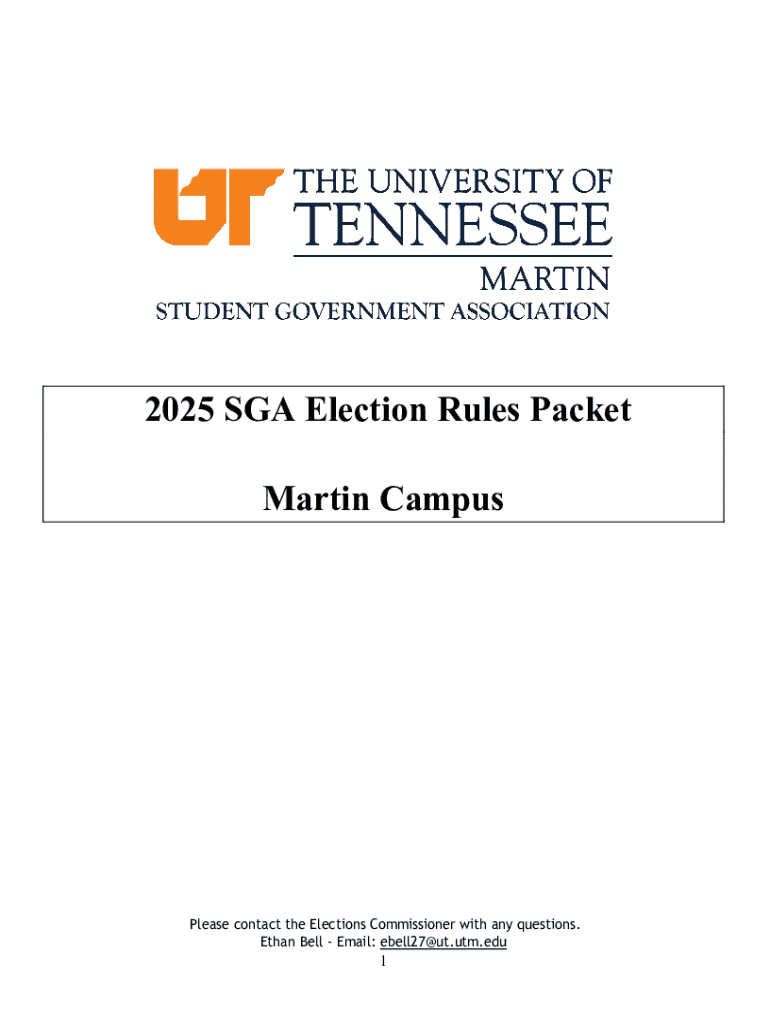 Fillable Online 2025 Sga Election Rules Fax Email Print - pdfFiller