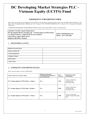 Fillable Online Dc Developing Market Strategies Plc Vietnam Equity ...