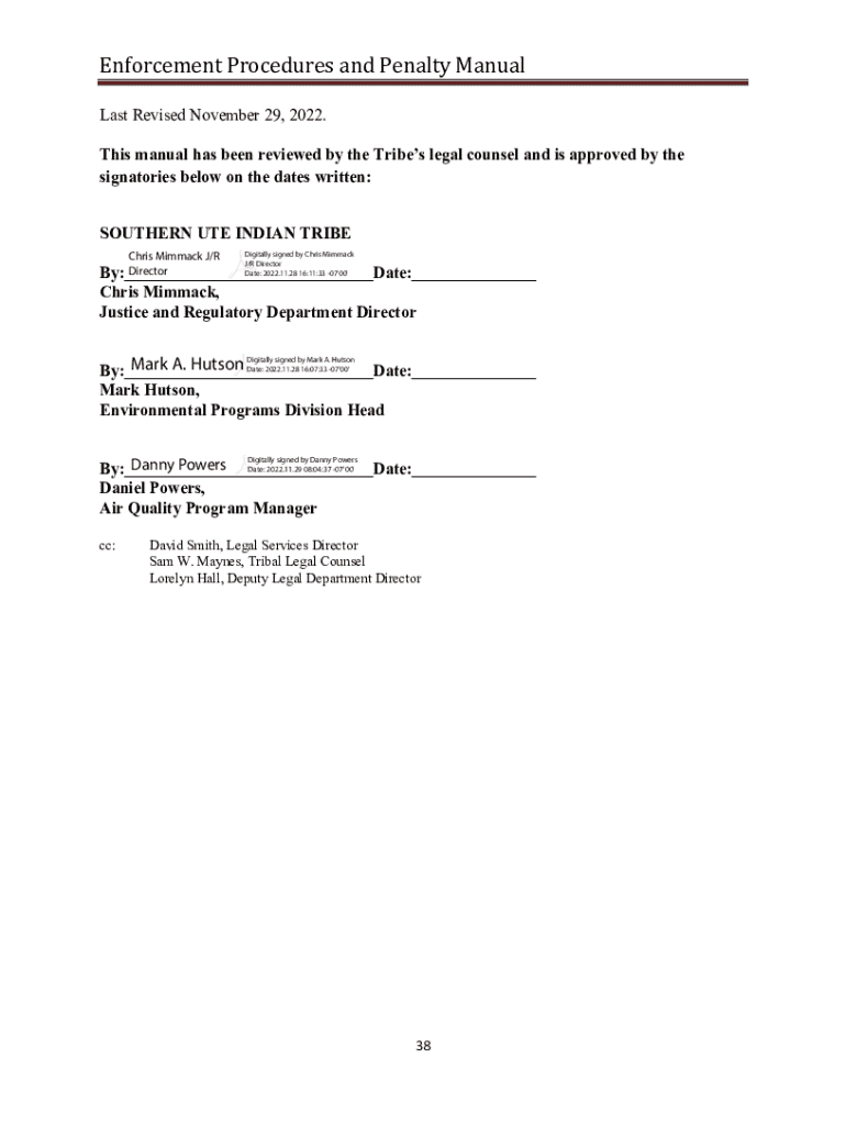 Fillable Online Enforcement Procedures and Penalty Manual Fax Email ...