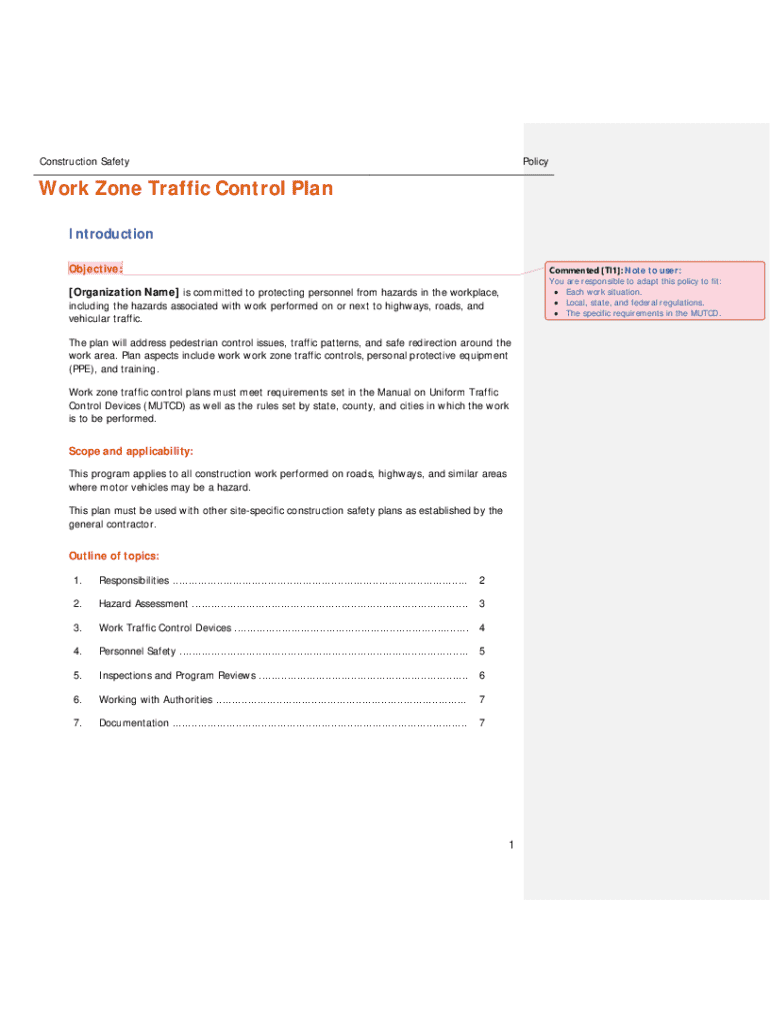 Fillable Online Construction Safety Policy Fax Email Print - pdfFiller