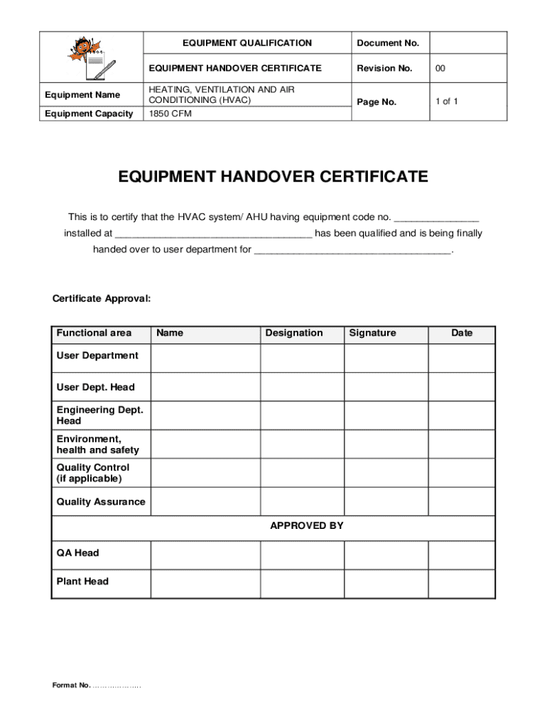 Fillable Online Equipment Qualification Fax Email Print - pdfFiller
