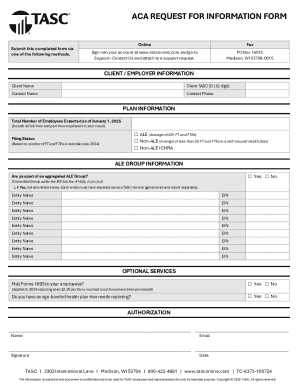 Fillable Online Aca Request for Information Fax Email Print - pdfFiller