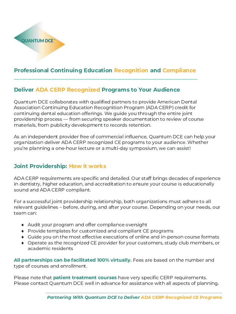 Fillable Online Professional Continuing Education Recognition and Compliance Fax Email Print ...