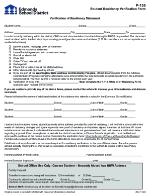Fillable Online Student Residency Verification Form Fax Email Print ...