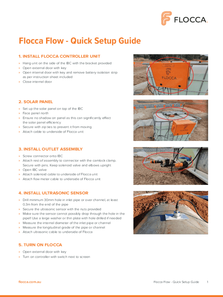 Fillable Online Flocca Flow - Quick Setup Guide Fax Email Print - pdfFiller
