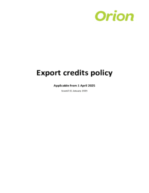 Fillable Online Export Credits Policy Fax Email Print - pdfFiller