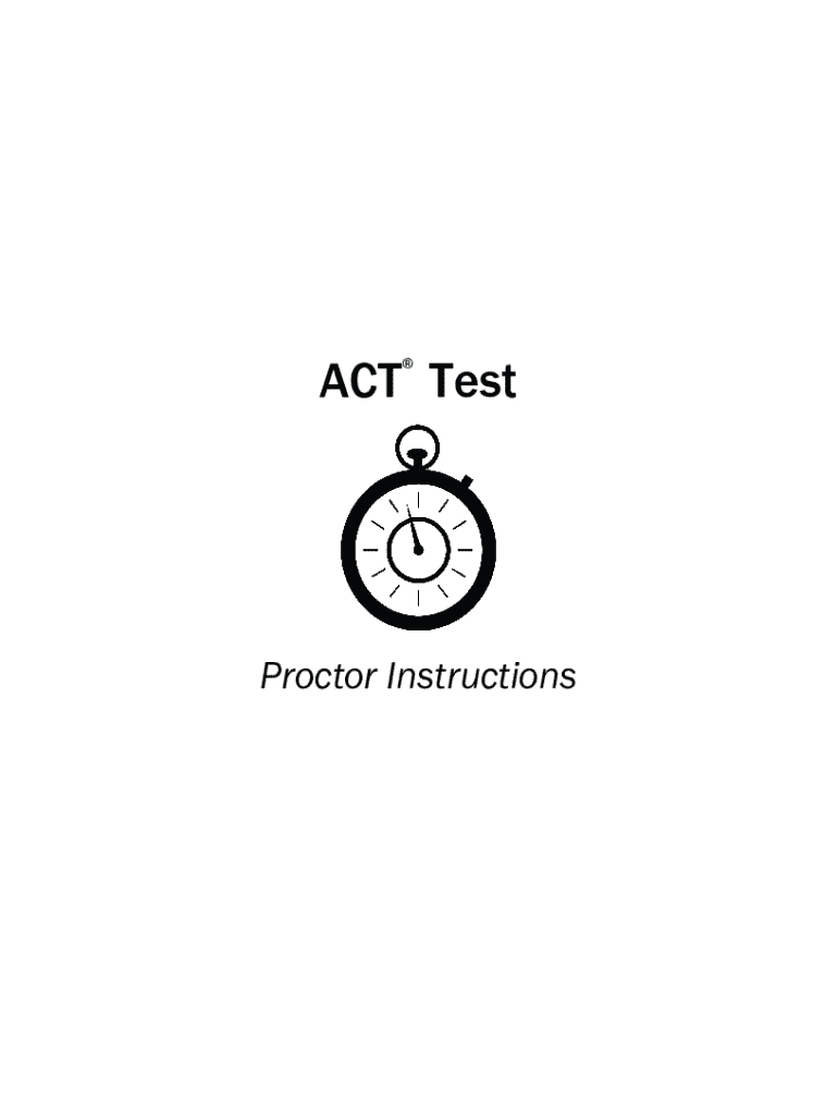 Fillable Online Proctor Instructions for Act Test Fax Email Print ...