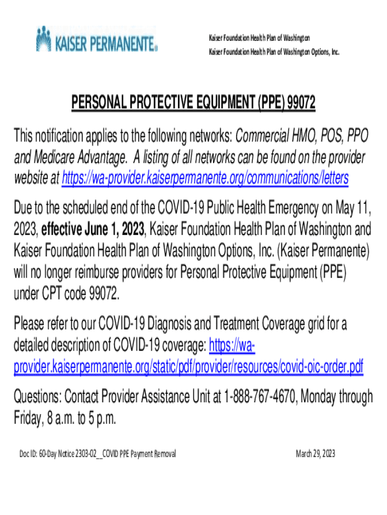Fillable Online Ppe Reimbursement Policy Update Fax Email Print - pdfFiller