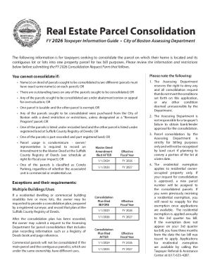 Fillable Online Real Estate Parcel Consolidation Fax Email Print ...