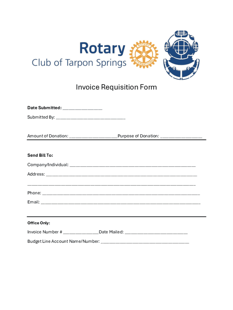 Fillable Online Invoice Requisition Form Fax Email Print - pdfFiller