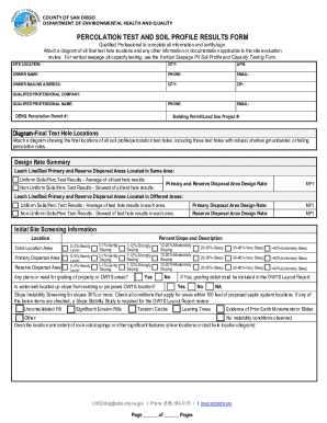 Fillable Online Percolation Test and Soil Profile Results Fax Email ...