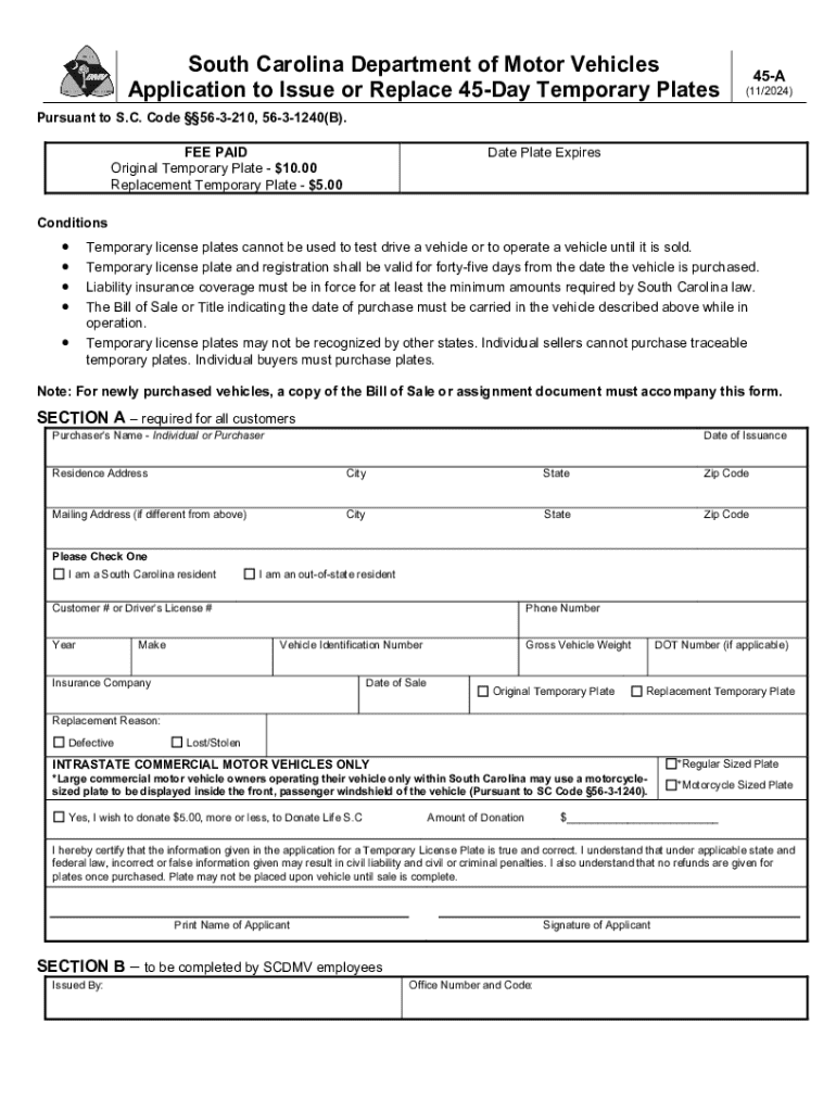 2024 Form SC 45-A Fill Online, Printable, Fillable, Blank - pdfFiller