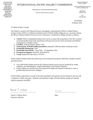 Fillable Online Noaa Permit for Aleutian Islands Trawl Survey Fax Email ...