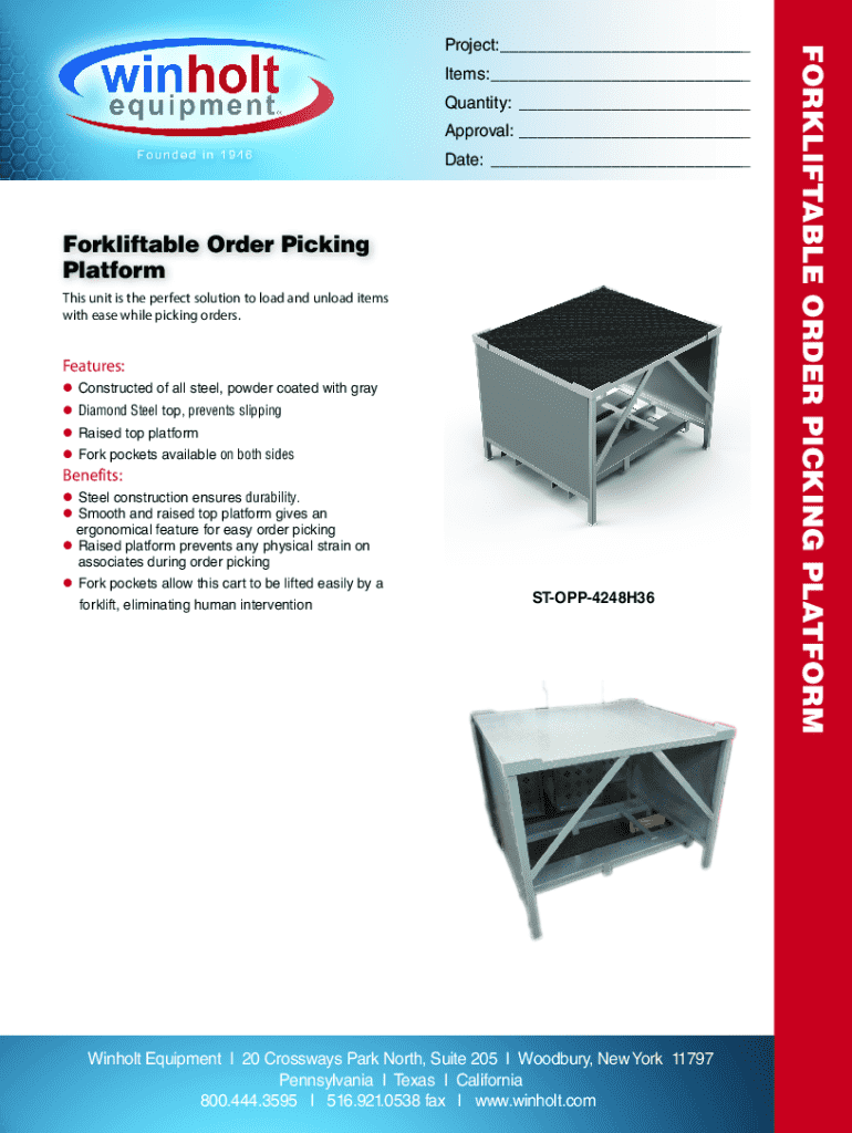 Fillable Online Forkliftable Order Picking Fax Email Print - pdfFiller