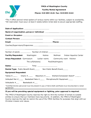 Fillable Online Facility Rental Agreement Fax Email Print - pdfFiller