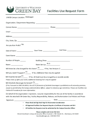 Fillable Online Facilities Use Request Form Fax Email Print - pdfFiller