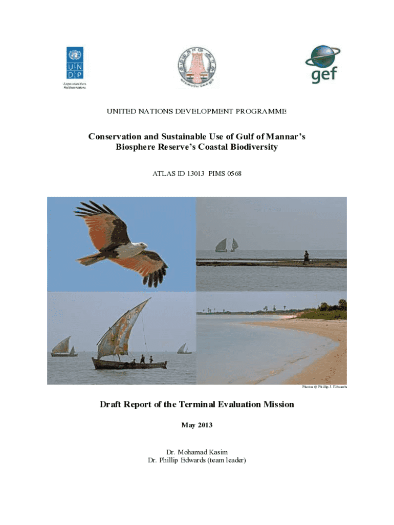 Fillable Online Conservation and Sustainable Use of Gulf of Mannar’s Biosphere Reserve’s Coastal ...