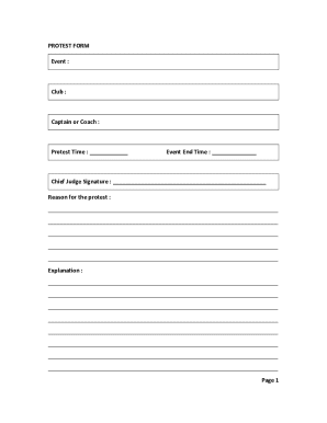Fillable Online Protest Form Fax Email Print - pdfFiller