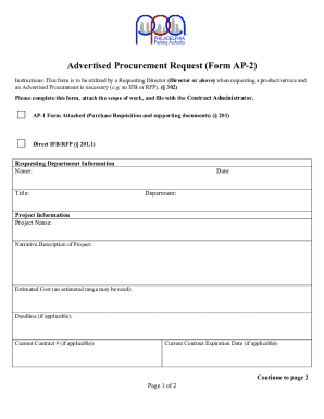 Fillable Online Advertised Procurement Request Fax Email Print - pdfFiller