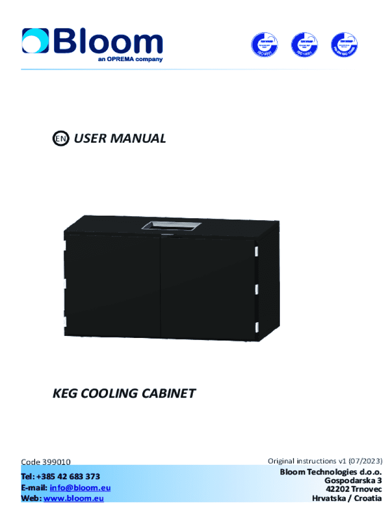 Fillable Online KEG COOLING CABINET Fax Email Print - pdfFiller