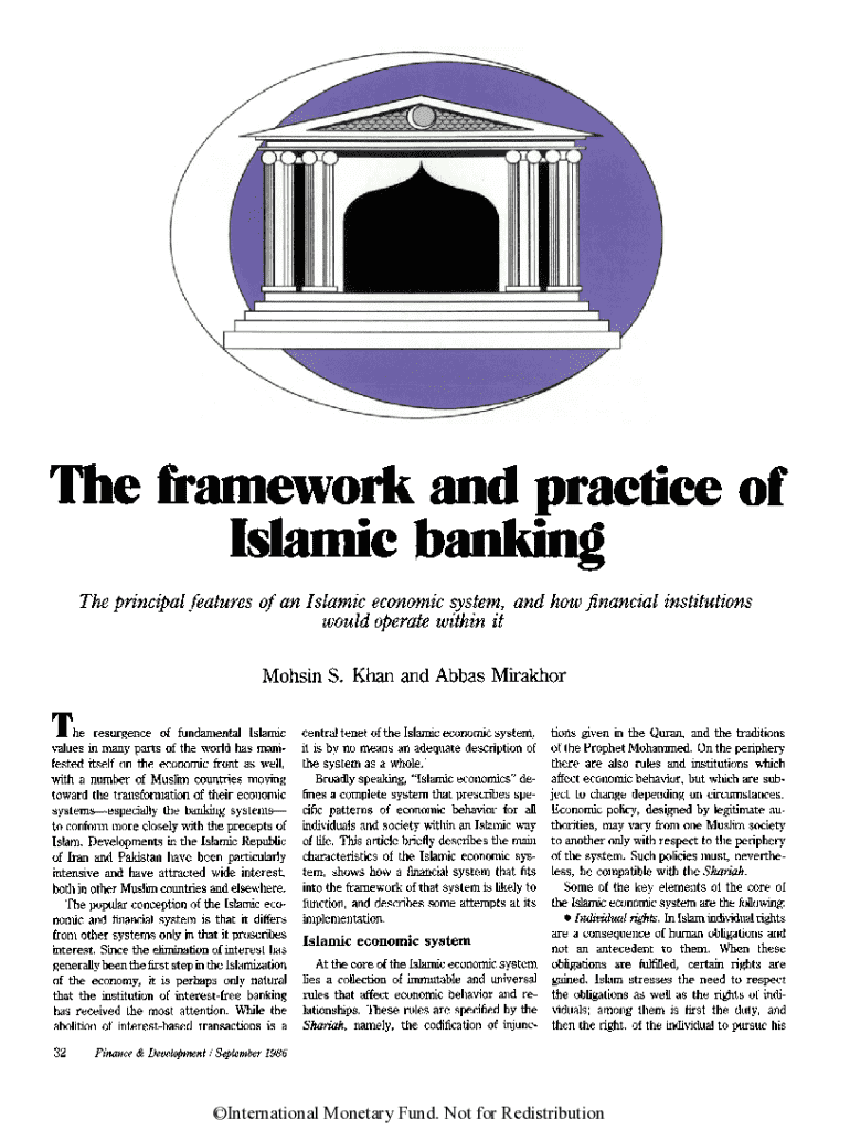 Fillable Online The principal features of an Islamic economic system ...