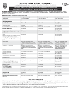 Fillable Online 2023-2024 Student Accident Coverage Fax Email Print ...