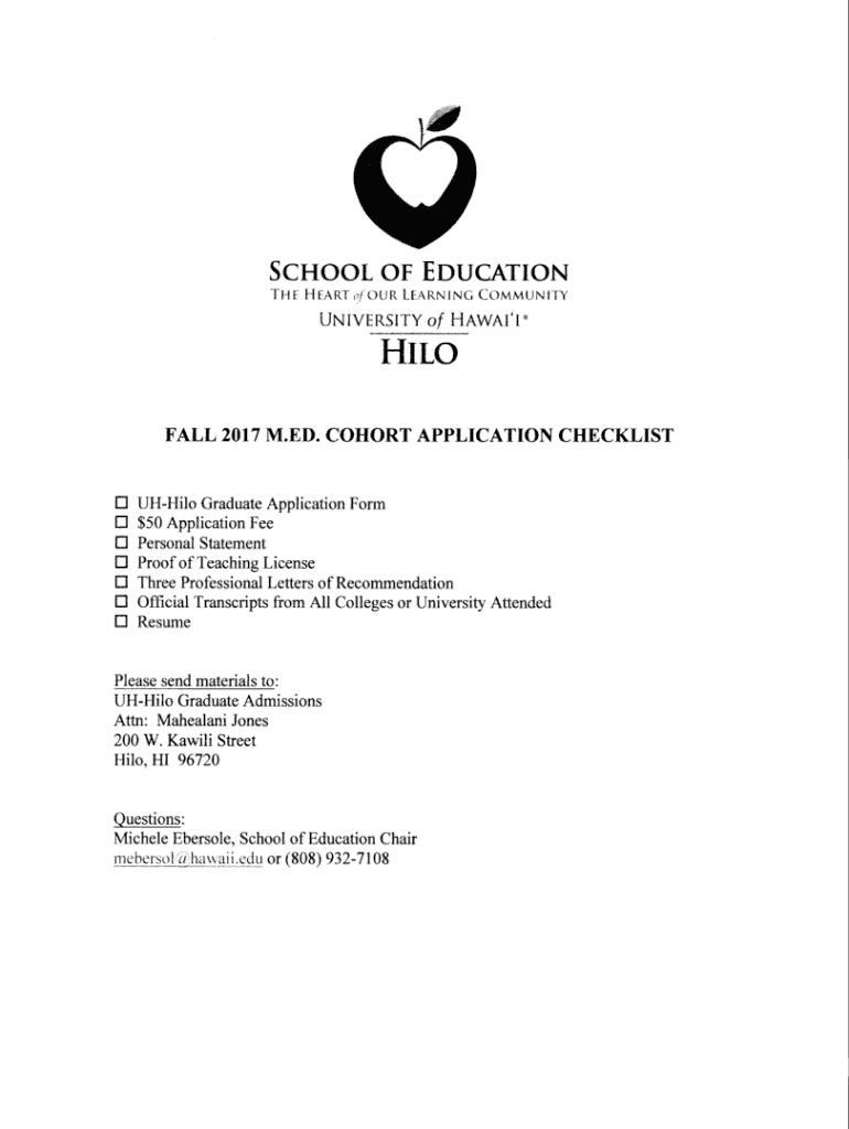 Fillable Online University of Hawai`i at Hilo Application Form Fax Email Print - pdfFiller