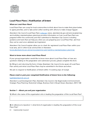 Fillable Online Local Place Plans Fax Email Print - pdfFiller