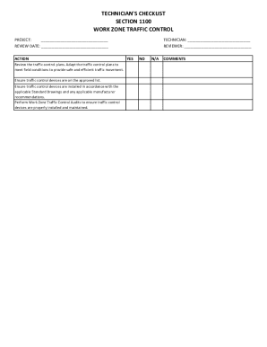 Fillable Online Work Zone Traffic Control Fax Email Print - pdfFiller
