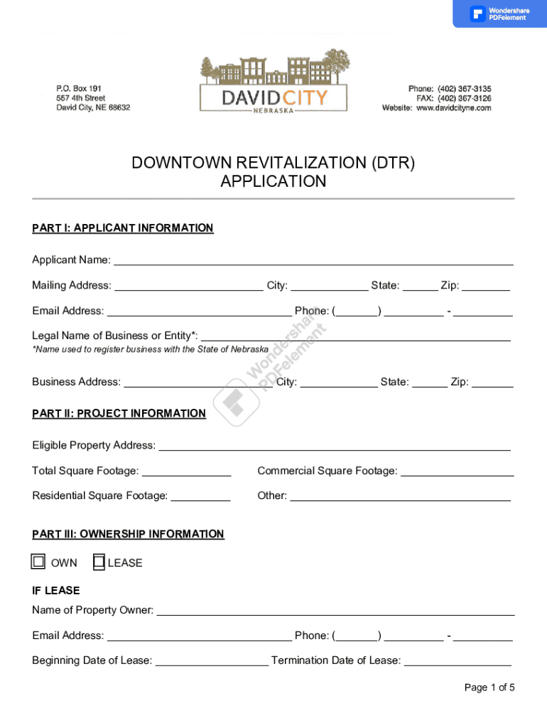 Fillable Online 2023 Downtown Revitalization Grant Program Fax Email Print - pdfFiller