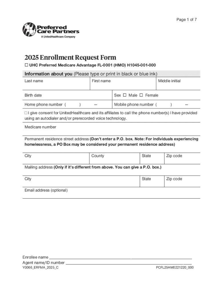 Fillable Online Uhc Preferred Medicare Advantage Fl-0001 (hmo) Fax Email Print - pdfFiller