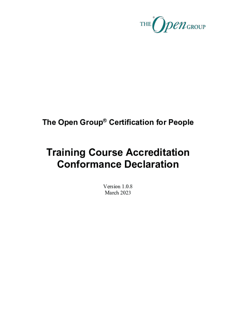 Fillable Online the Open Group® Certification for People Fax Email Print - pdfFiller