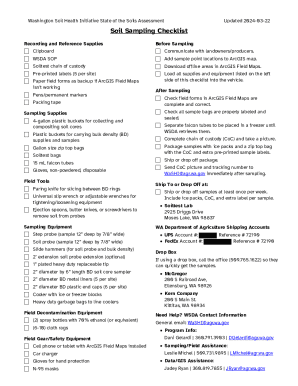 Fillable Online Soil Sampling Checklist Fax Email Print - pdfFiller