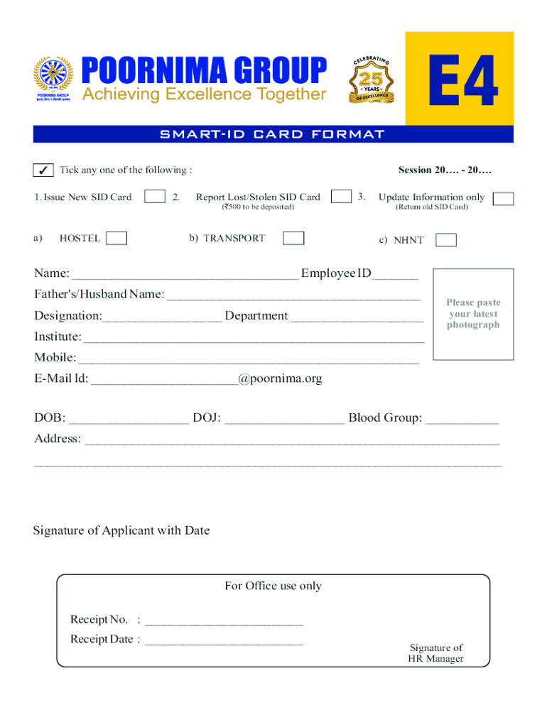 Fillable Online Smart-id Card Application Form Fax Email Print - pdfFiller