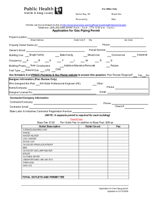 Fillable Online Application for Gas Piping Permit Fax Email Print ...
