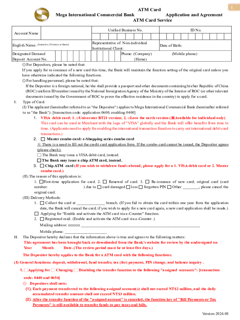 Fillable Online Atm Card Service Fax Email Print - pdfFiller