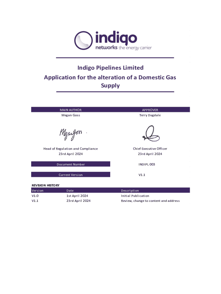 Fillable Online Indigo Pipelines Limited Fax Email Print - pdfFiller