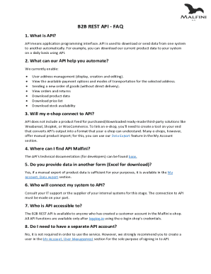 Fillable Online B2b Rest Api Frequently Asked Questions Fax Email Print ...