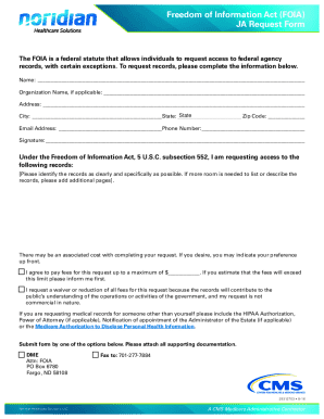 Fillable Online Freedom of Information Act (foia) Request Form Fax ...