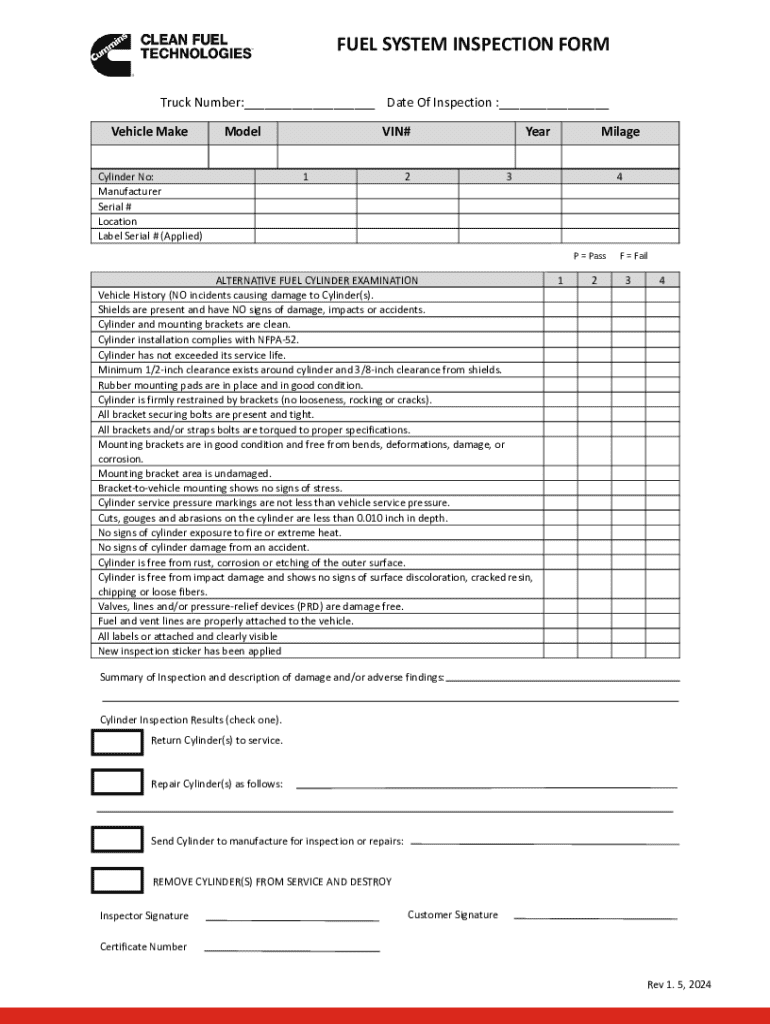 Fillable Online Fuel System Inspection Form Fax Email Print - pdfFiller