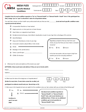 Fillable Online Specific Medical Conditions Fax Email Print - pdfFiller